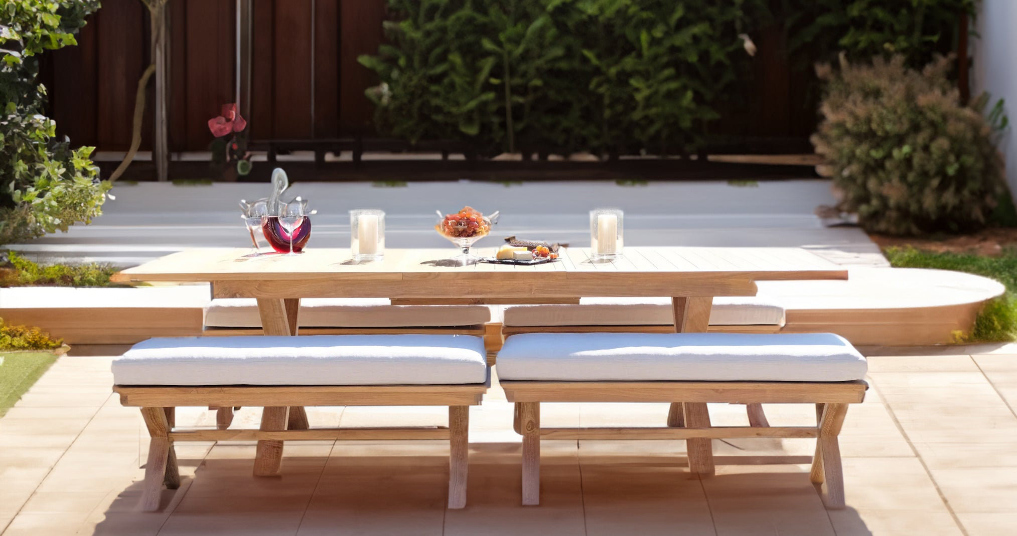 Gracie Oaks Buroker Rectangular 8 - Person 79'' L Outdoor Restaurant ...