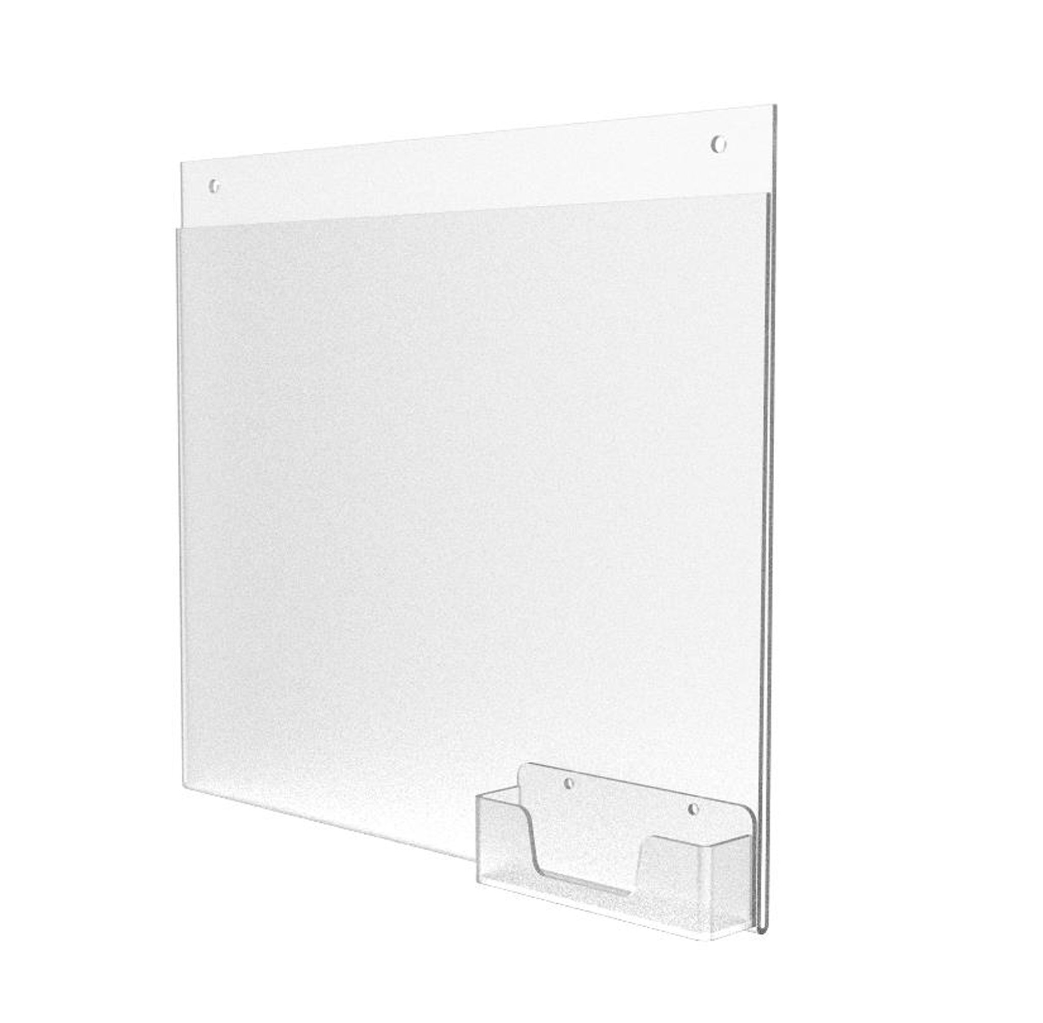 FixtureDisplays 1 PACK 11X8.5" Wall Mount Sign Holder With Business ...