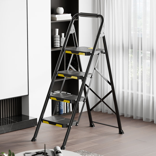 KINGRACK 4 Step Ladder,Metal ladder,Folding Step Stool Pass 800 lbs ...