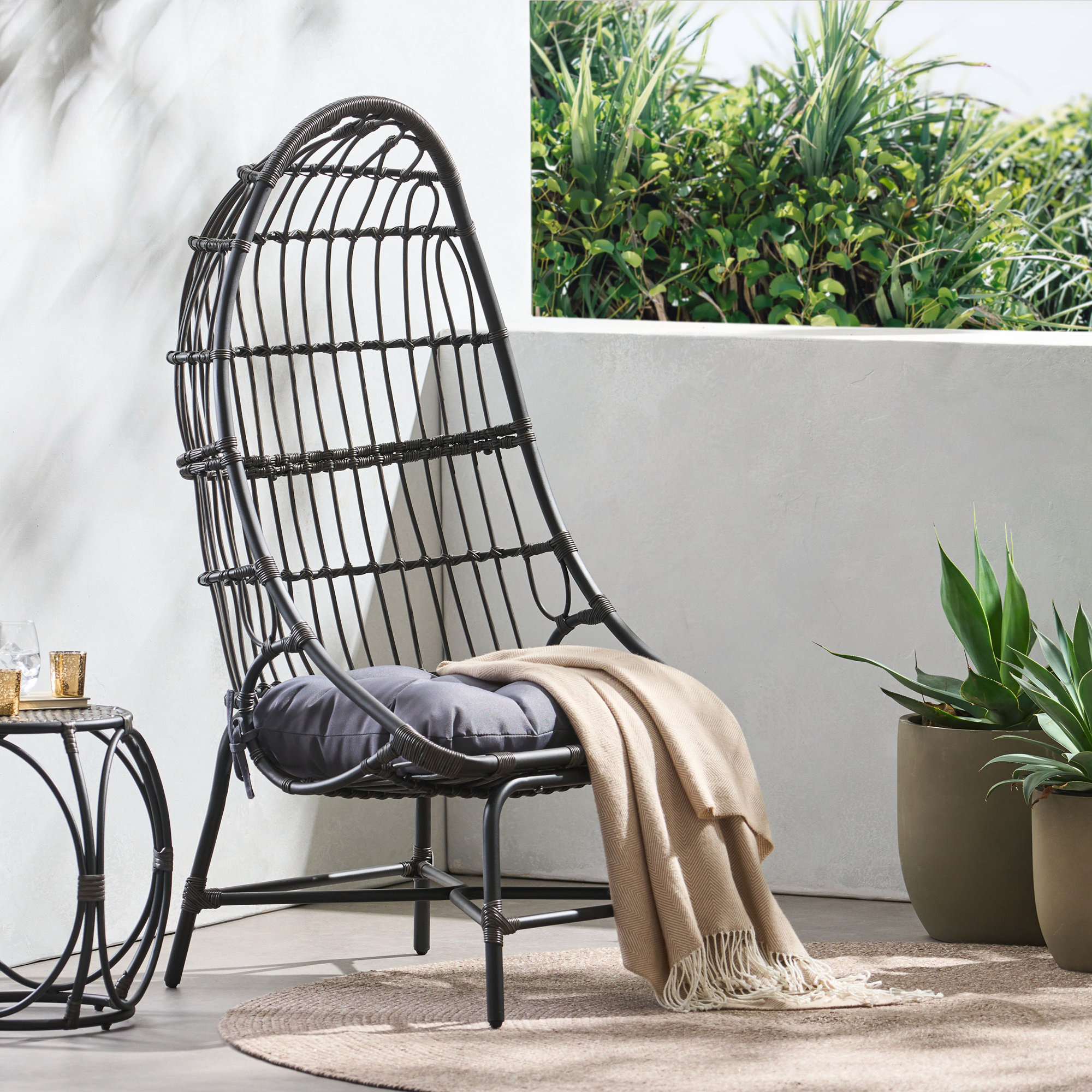 Ivy Bronx Elon Cocoon Chair for Indoor and Outdoor Use | Wayfair