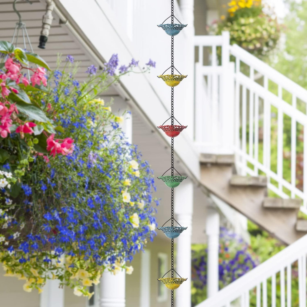 Arlmont & Co. Rain Chain Gutter Downspout Catcher Outside Water ...