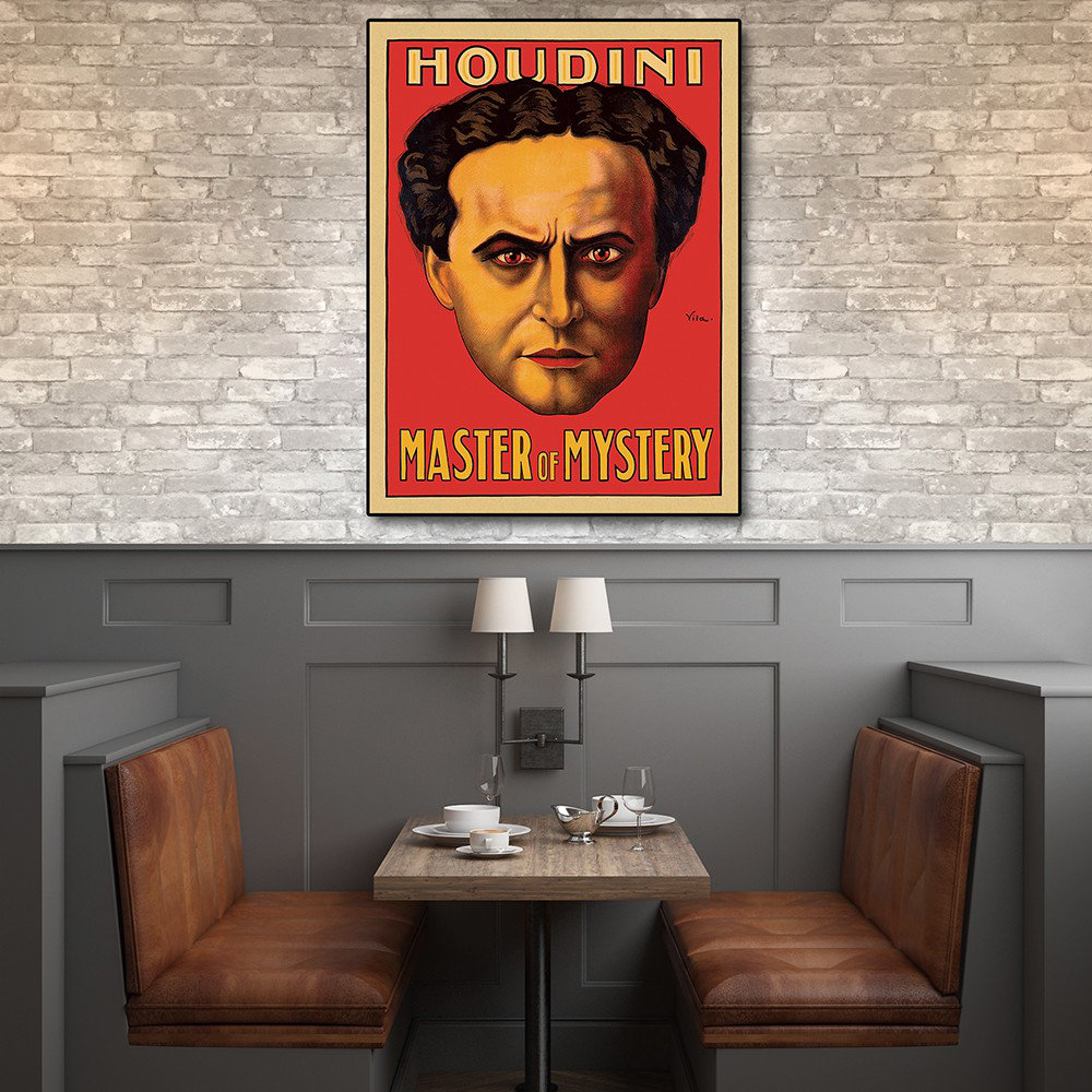 Trinx 24" X 32" Houdini Master Of Mystery Vintage Magic Poster Wall Art ...