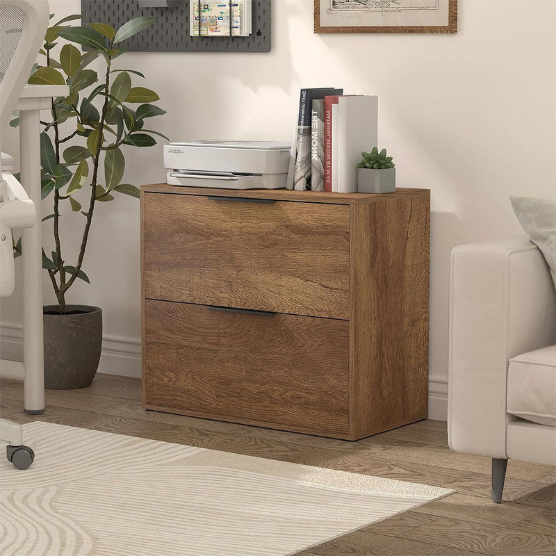 Millwood Pines 2 Wood Drawer Lateral File Cabinet, Rectangular Large ...