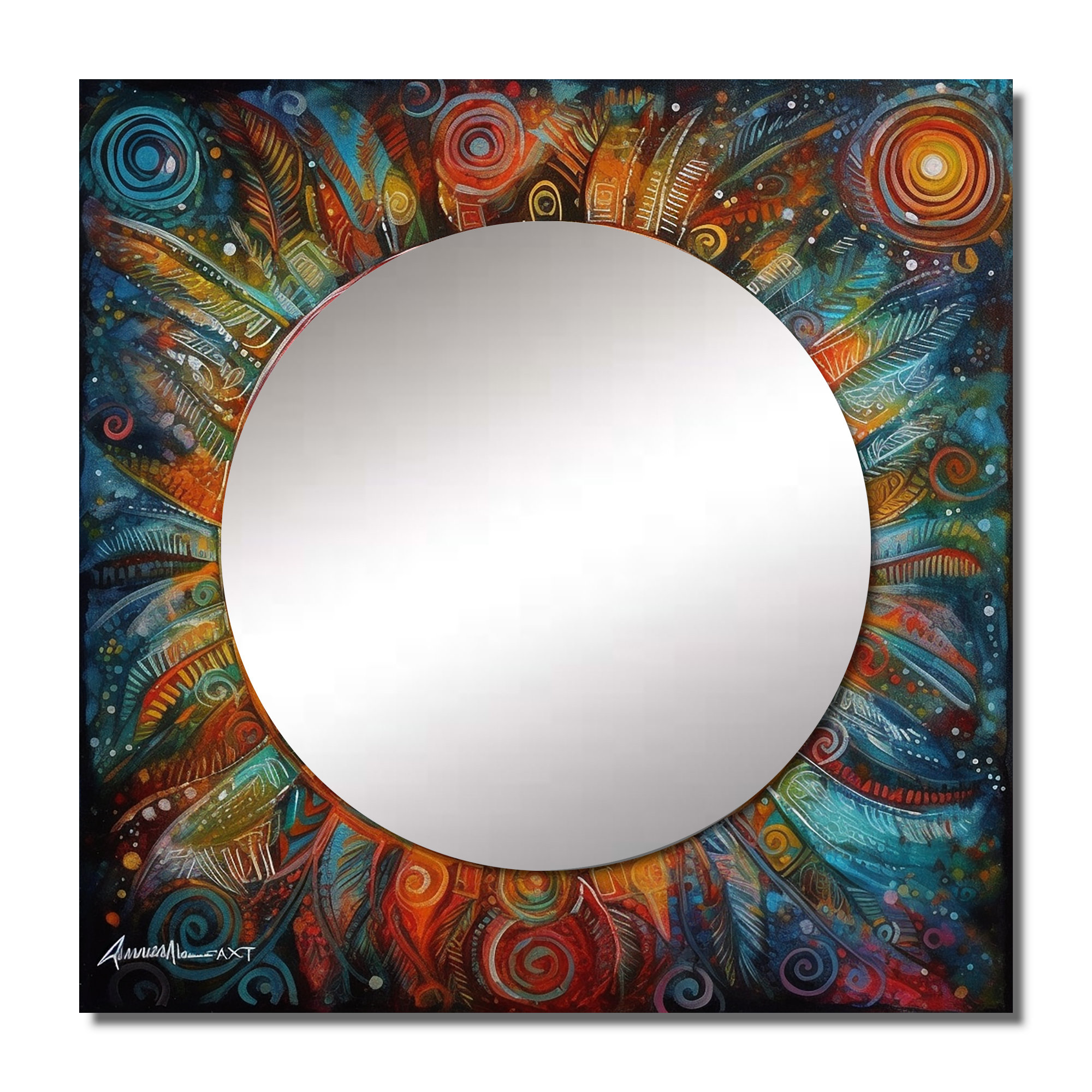 Design Art Abstract Spiritual Shamanic Art - African Tribal Square ...