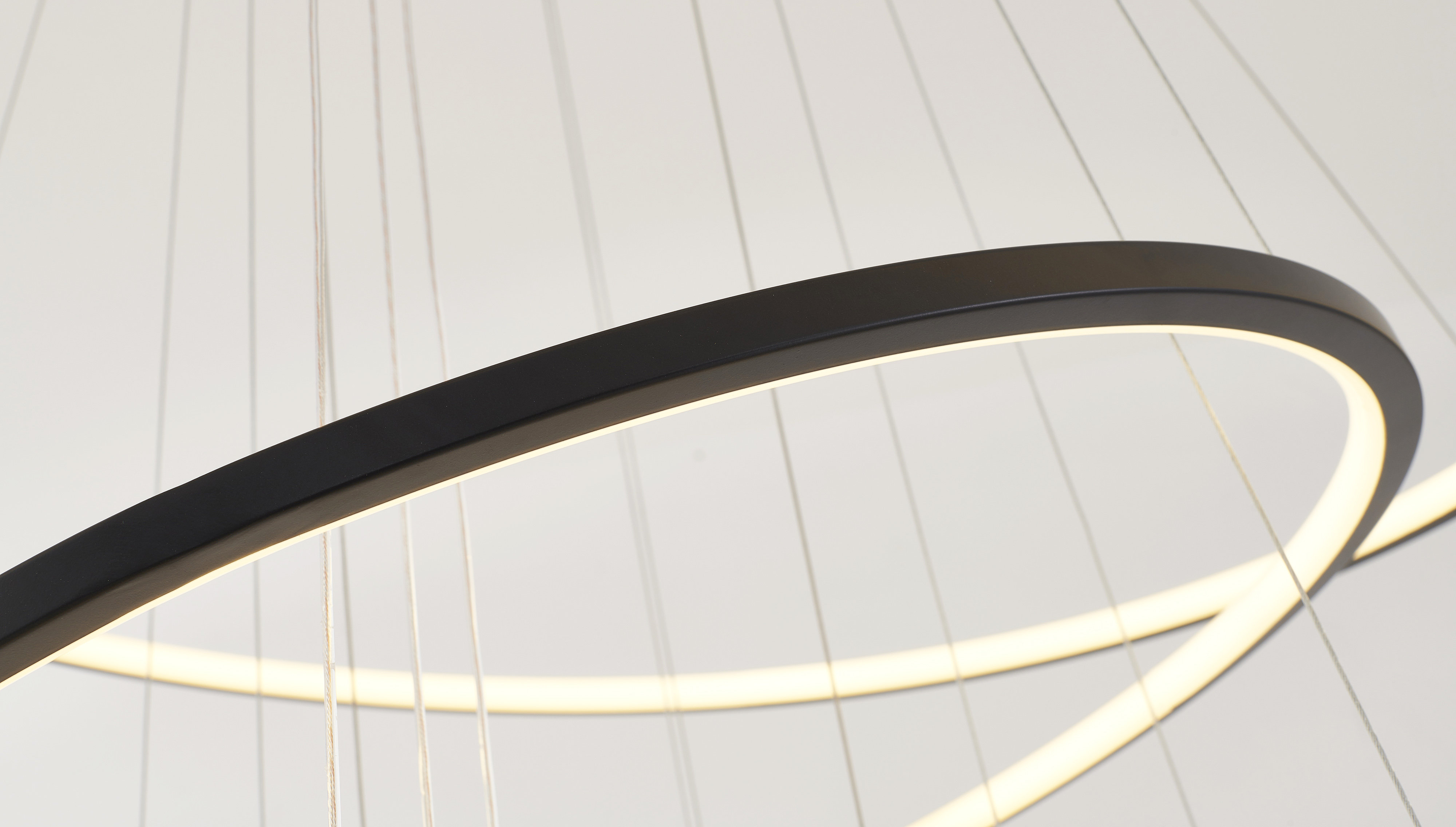 Everly Quinn 6-Light Six LED Halo Ring Chandelier With White Acrylic ...