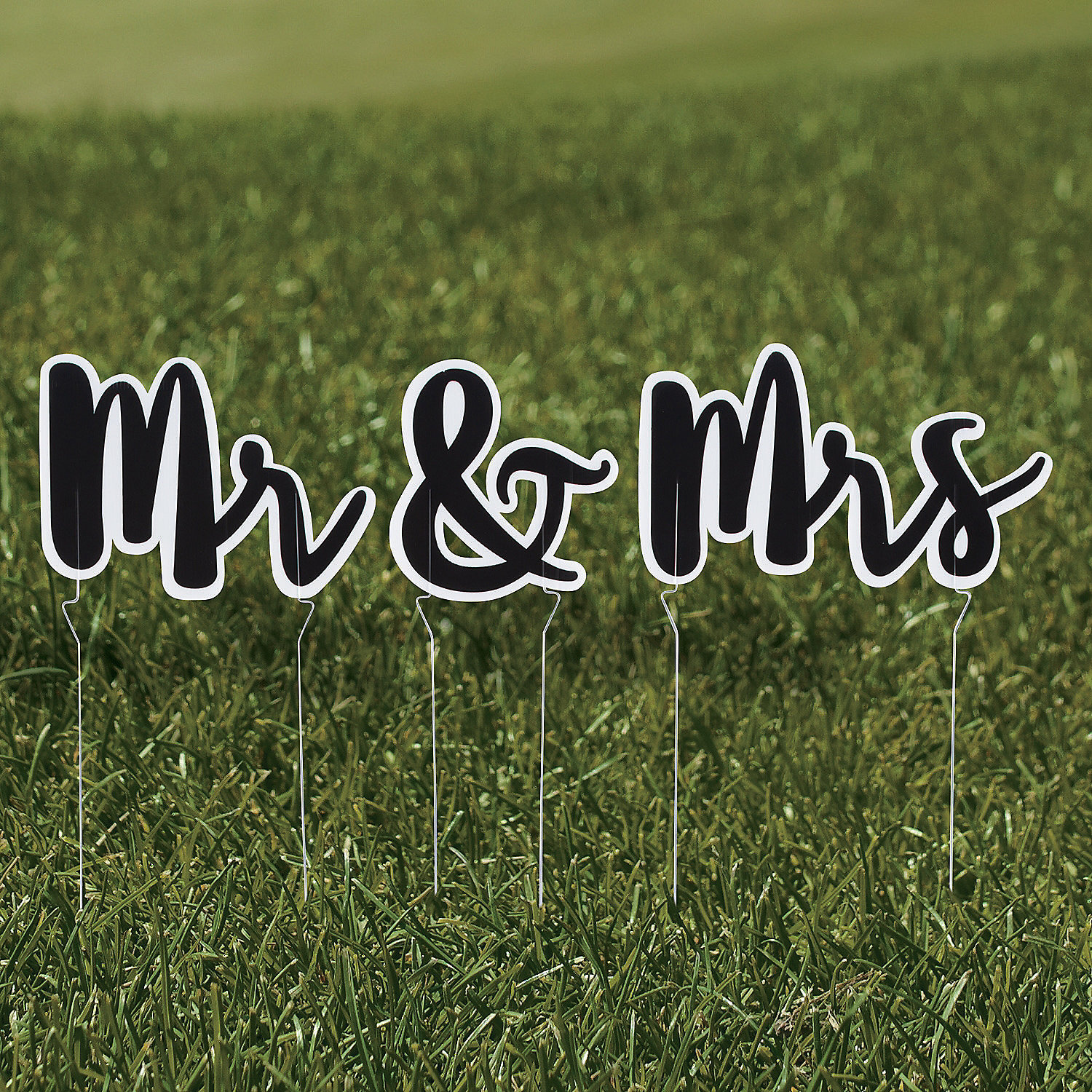 Oriental Trading Company Mr. & Mrs. Yard Sign | Wayfair