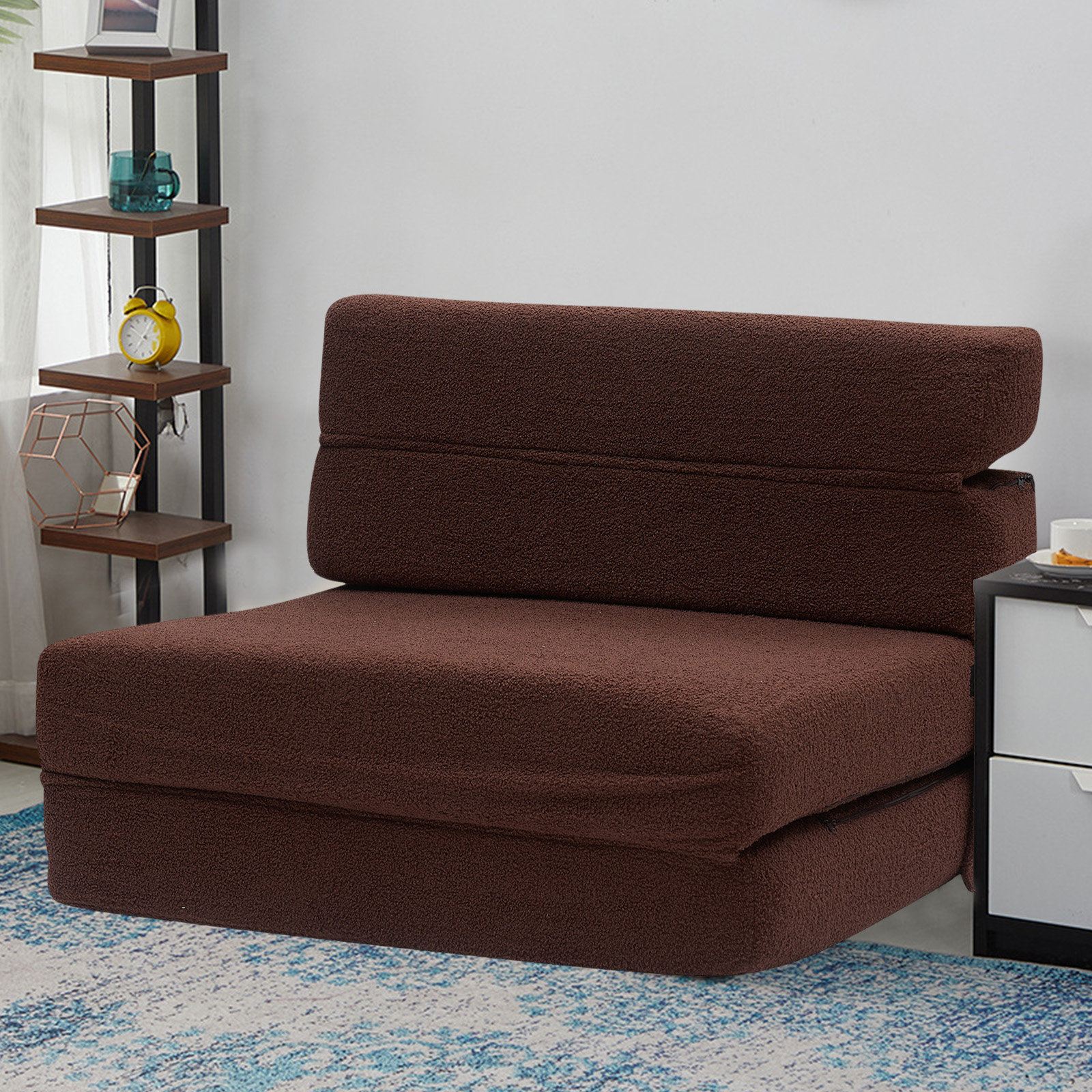 Greenspring Folding Sleeper Bed Lazy Couch Fabric Guest Sleeper For ...