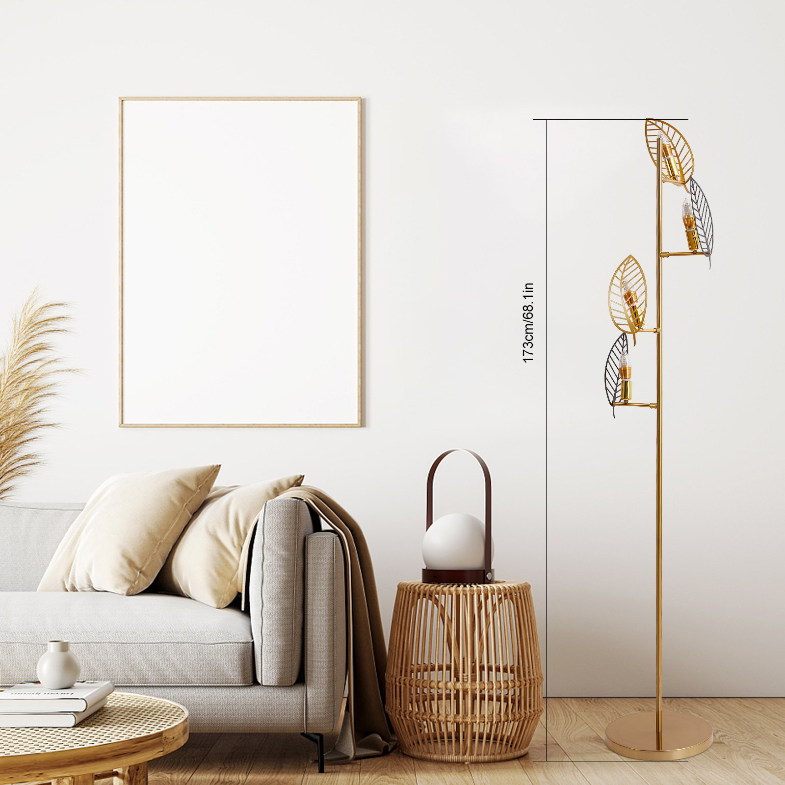 Mercer41 Edmeia 64'' Height Modern Reading Stand up Floor Lamp | Wayfair