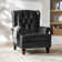 Canora Grey Tyleah 34"W Traditional Waxed Genuine Leather Accent Chair ...