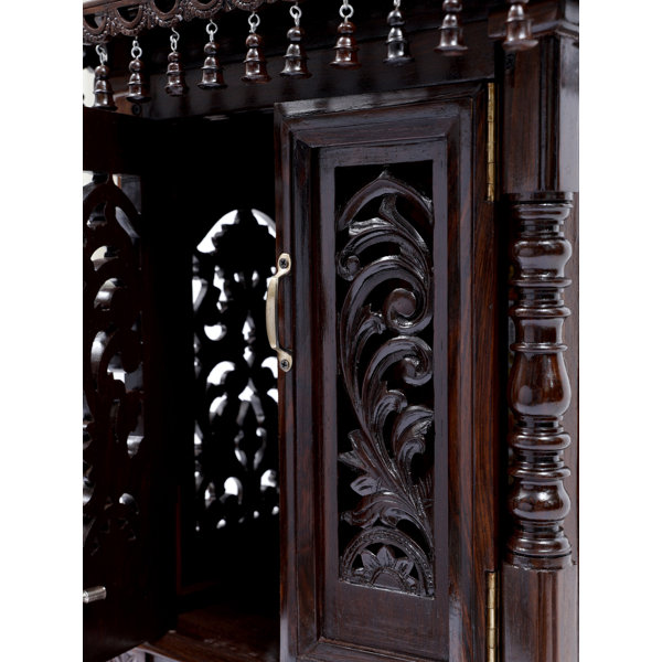 Exotic India 43" Designer Ganesha Temple with Double Doors | Wayfair