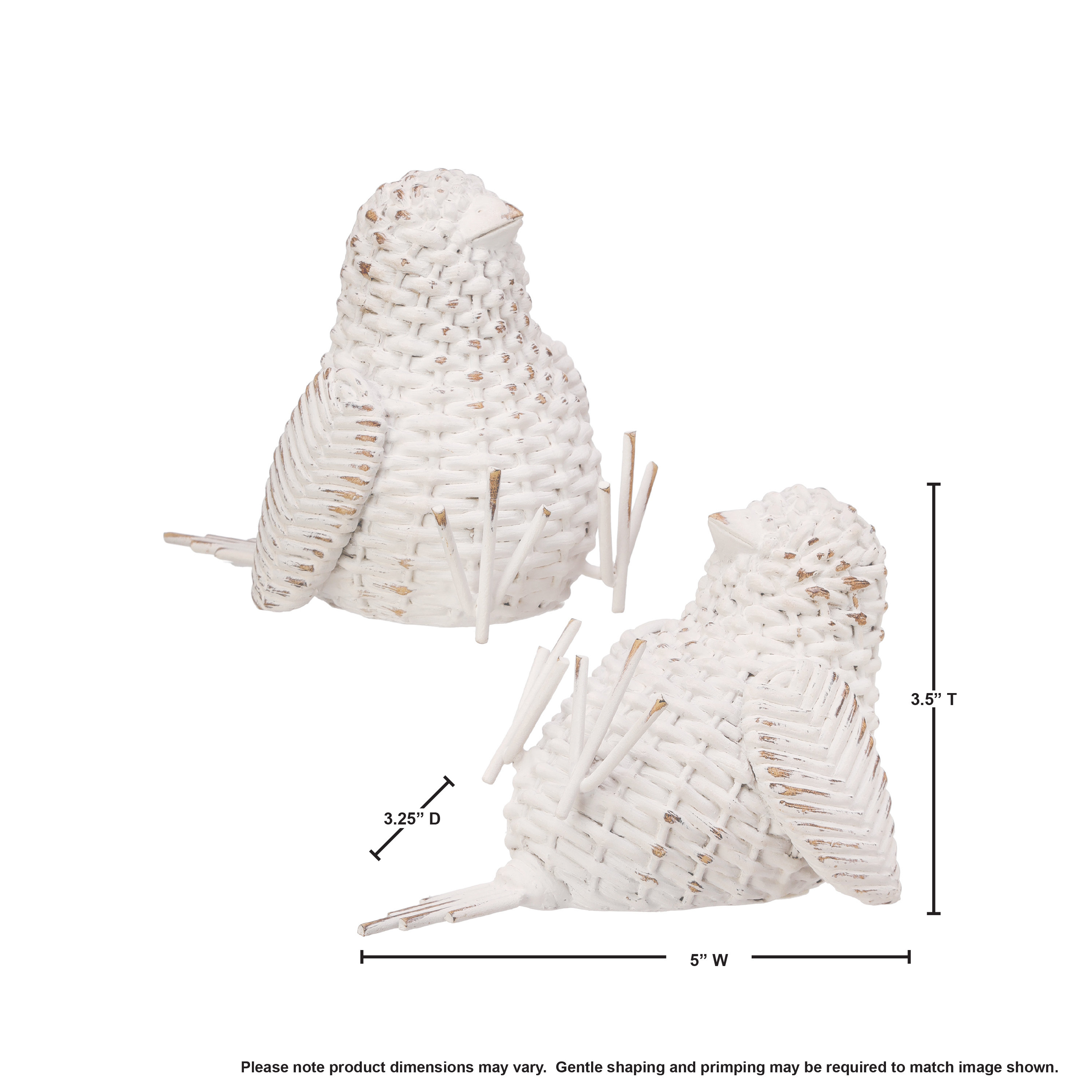 Winston Porter Reaner 'Wicker' Bird Set of 2 | Wayfair