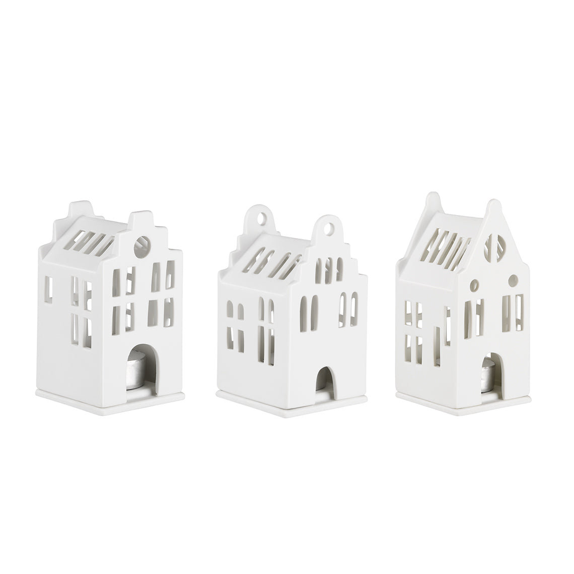 Räder Porcelain Village House Set - Steped Gable Roofs - 3 Pieces | Wayfair
