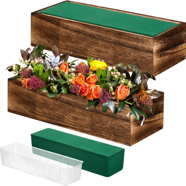 Millwood Pines 4 Set Wood Boxes for Centerpieces Rectangle Wooden ...