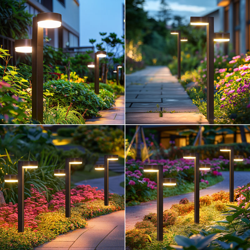 KOOPER Matte Black Solar Pathway Light, Super Bright Solar Light ...