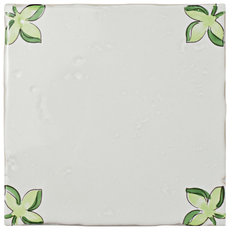 Merola Tile Novecento Paterna Series 5-1/8"x 5-1/8" Ceramic Decorative ...