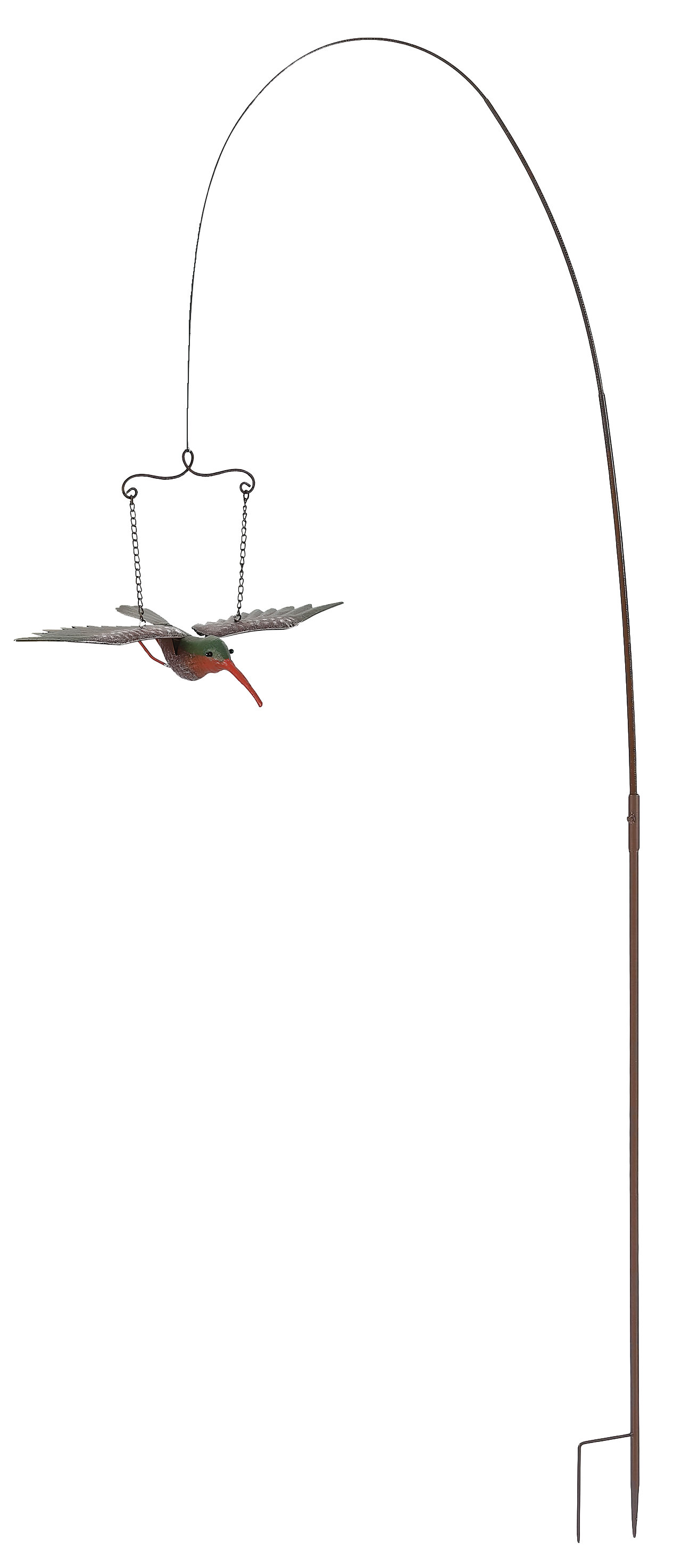Continental Art Center Swinging Bouncing Hummingbird Rustic Garden ...