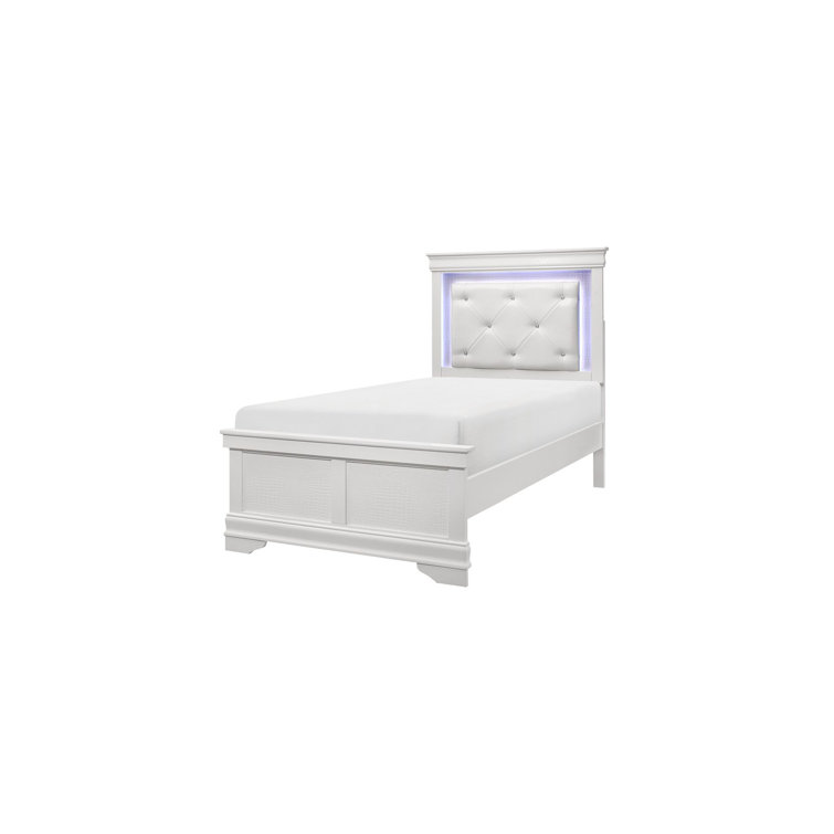 House of Hampton® 3-2_Jillane White LED Panel Bedroom Set | Wayfair