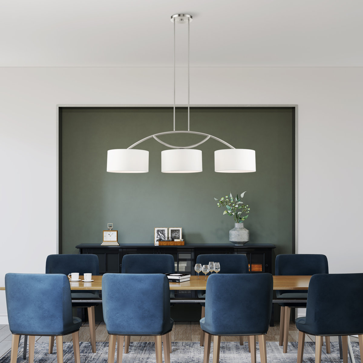 Hokku Designs Konur 3 - Light Kitchen Island Drum Pendant & Reviews ...