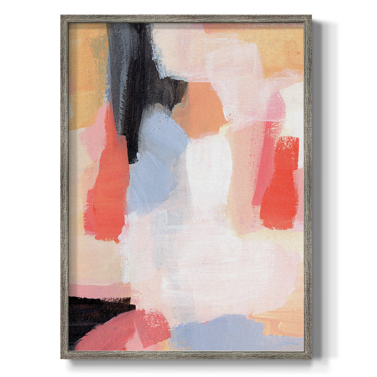 Brayden Studio® Aerial Scarlet II Framed Print - Solid Wood | Wayfair