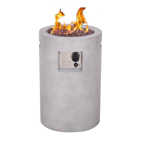 Ivy Bronx Gannes 25 H Outdoor Gas Fire Column & Reviews | Wayfair