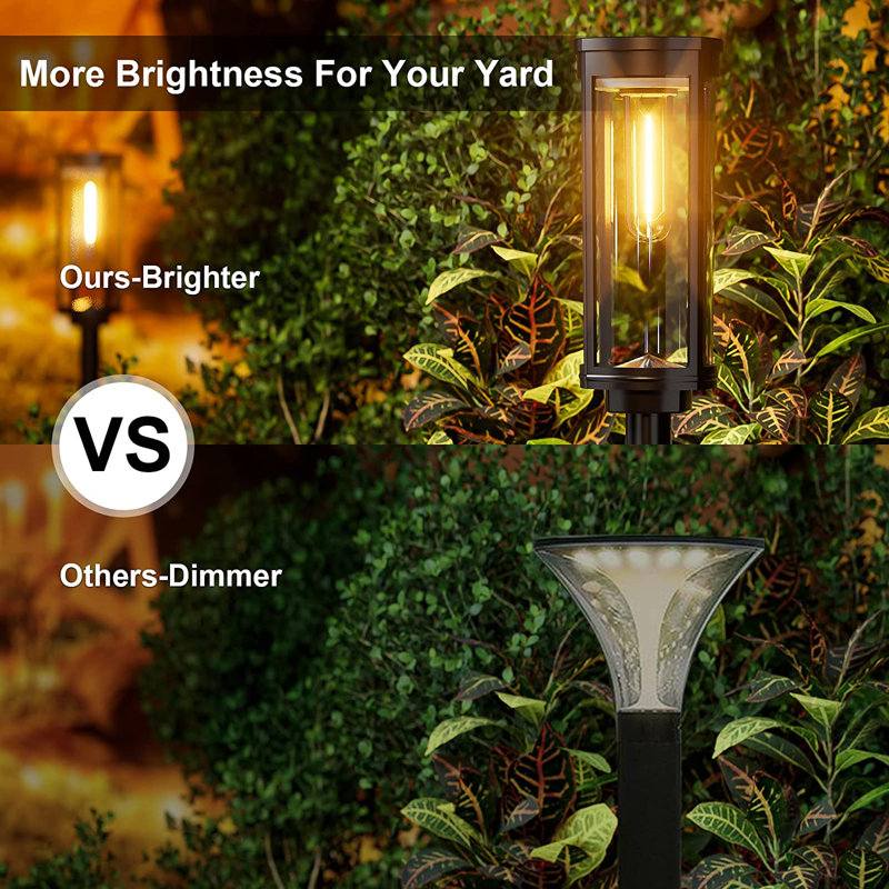 CG INTERNATIONAL TRADING Black Solar Powered Integrated LED Pathway ...