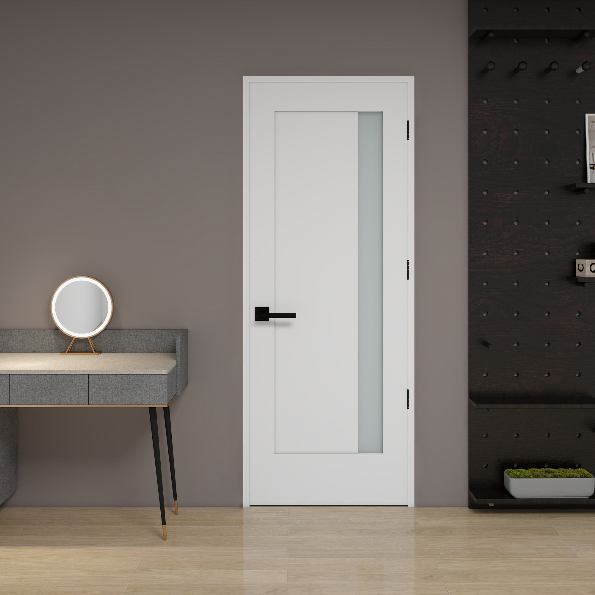 Brosisincorp Small Frosted Tempered Glass Door Slab Without Hardware ...