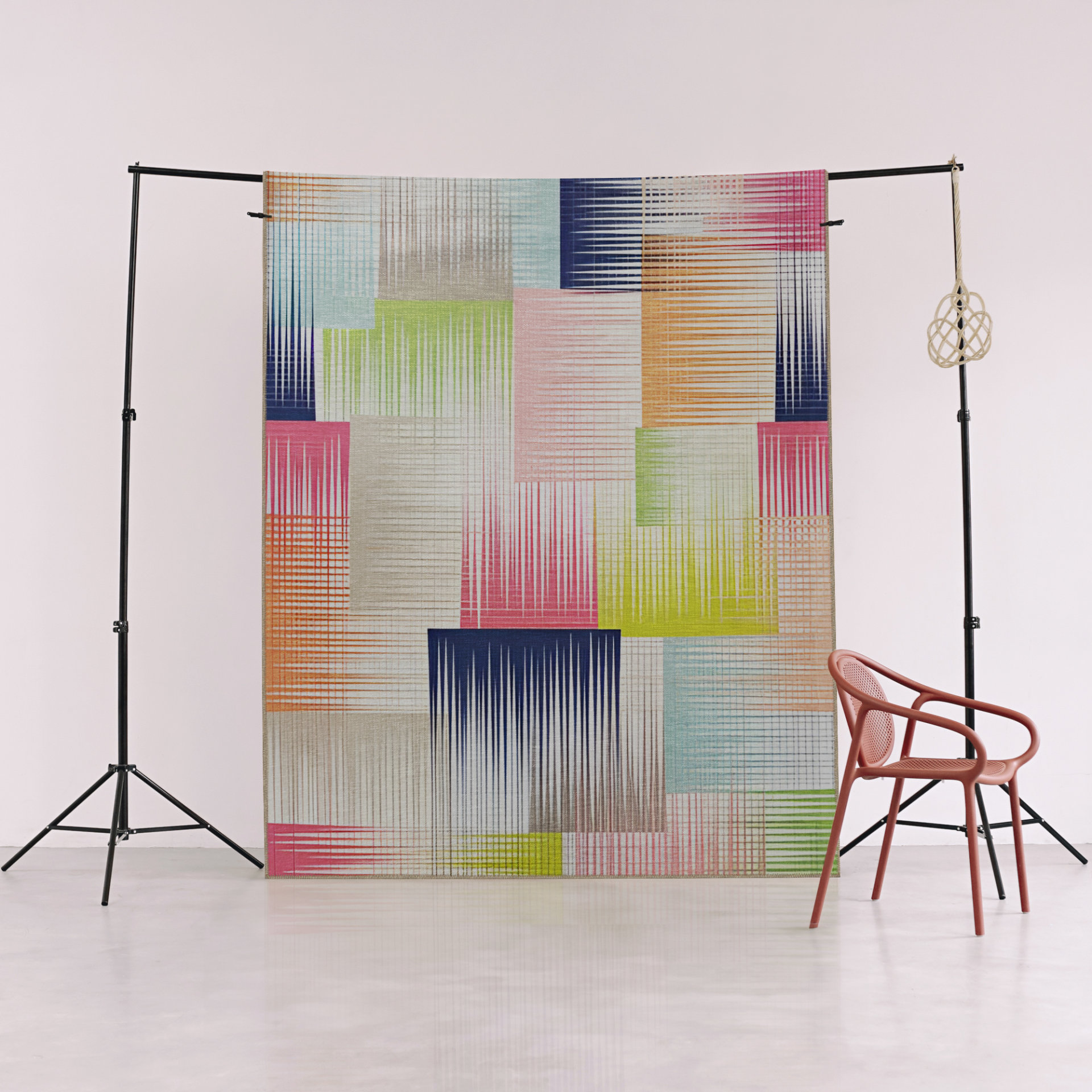 Dakota Fields Multi-Colored Mixed Brush Stroke Patterned Modern ...