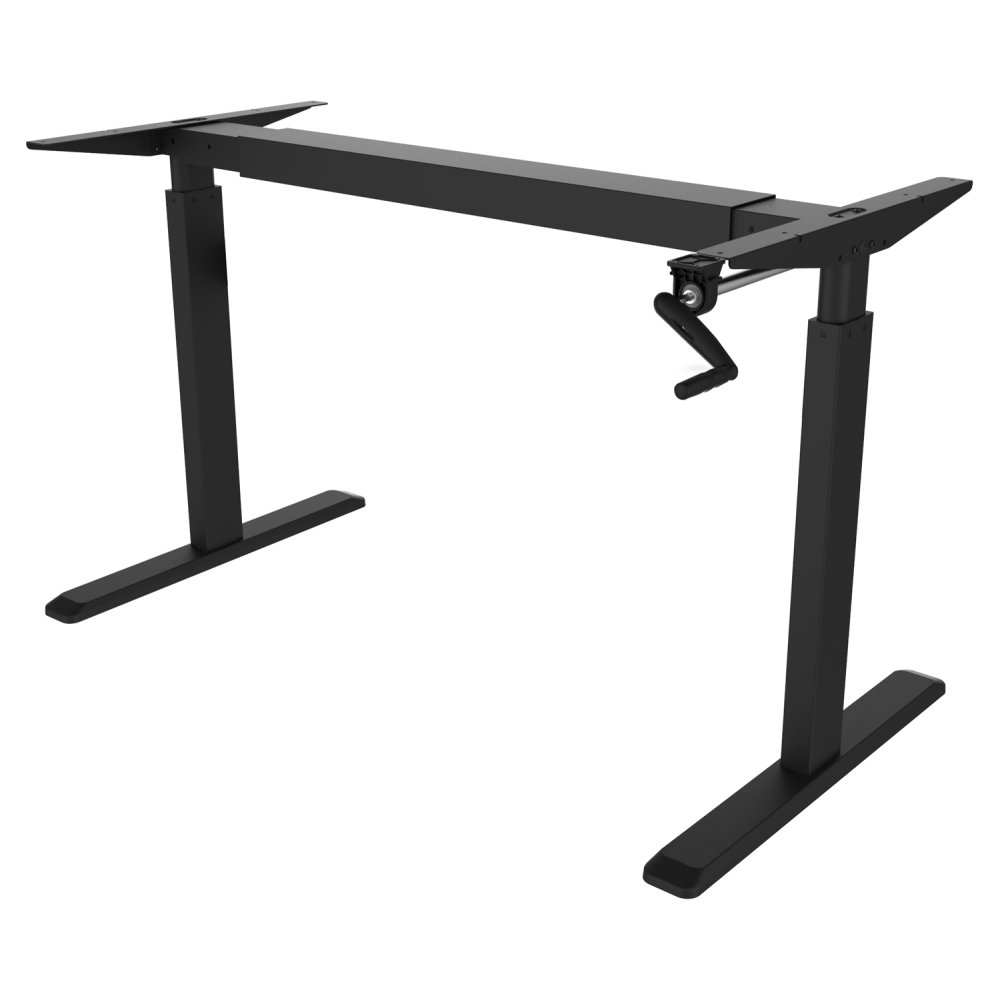 Mount-It! Height Adjustable Stand Up Desk with Manual Crank, Desk Frame ...