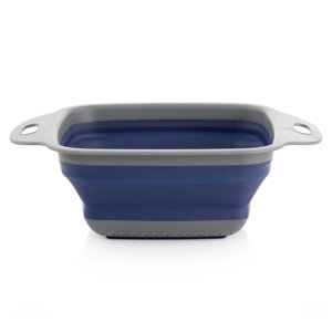 Oster Bluemarine Collapsible Square Plastic Colander In Blue | Wayfair