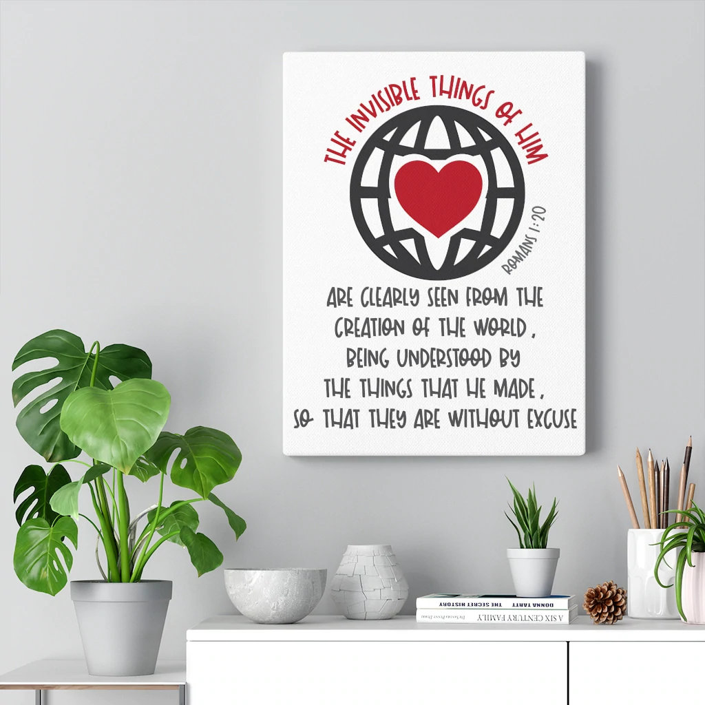 Trinx Scripture Canvas The Invisible Things Romans 1:20 Christian Wall ...
