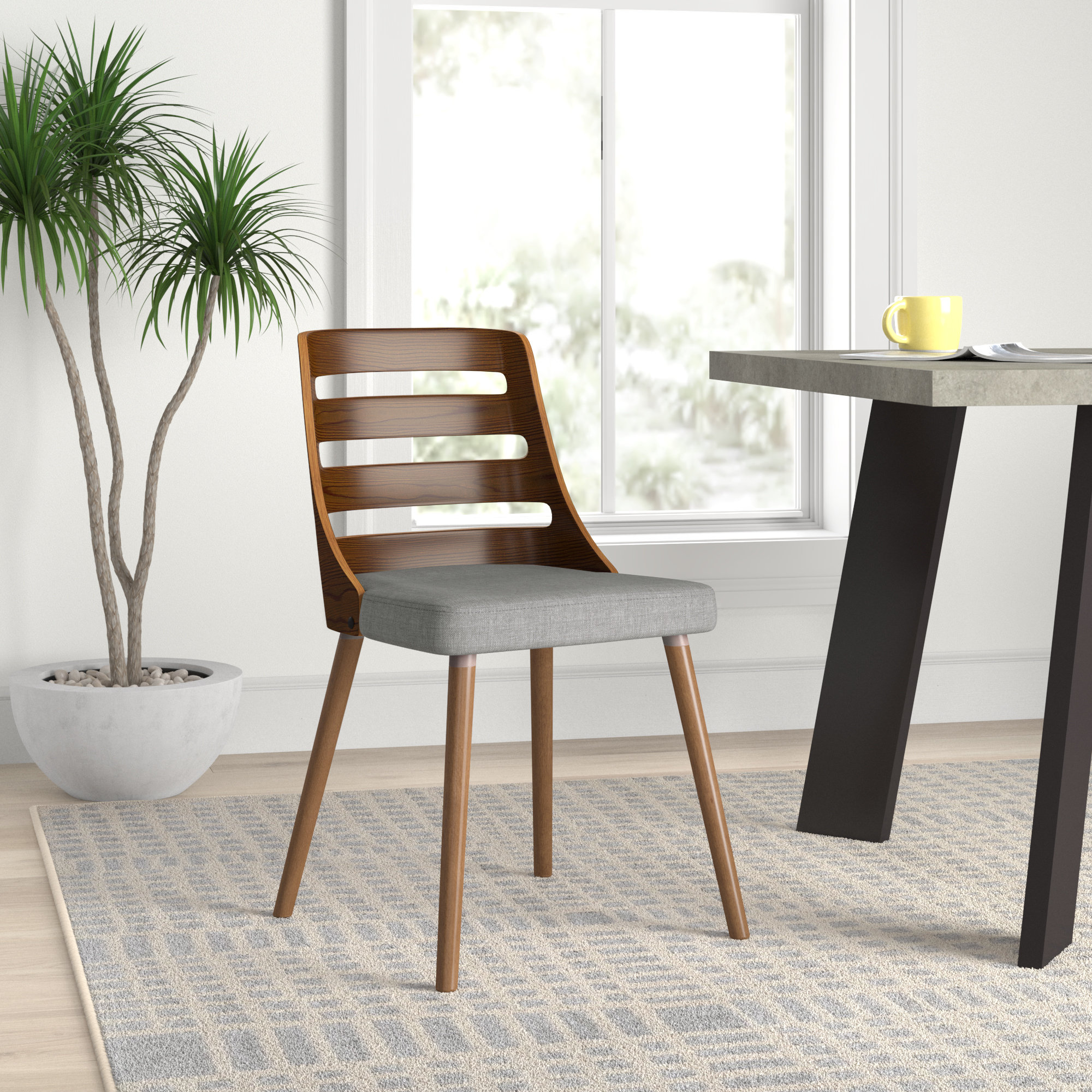 Zipcode Design™ Chaise d'appoint à dossier en échelle Huitt et ...