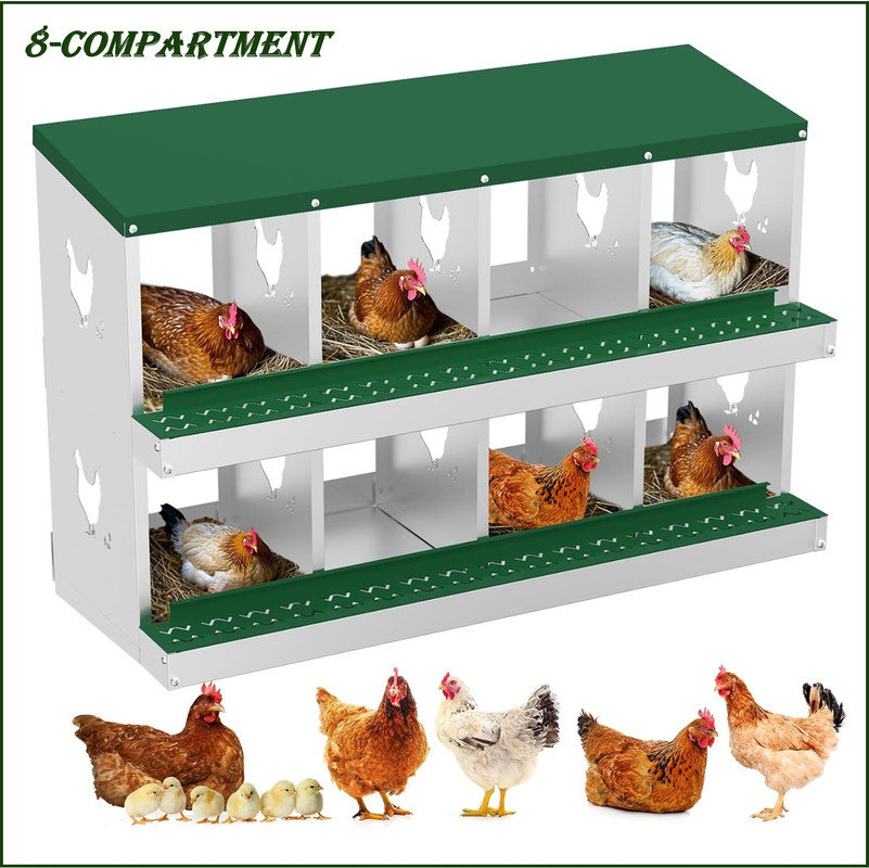 Archie & Oscar™ Chicken Nesting Box 6/8/10 Compartments Laying Boxes ...