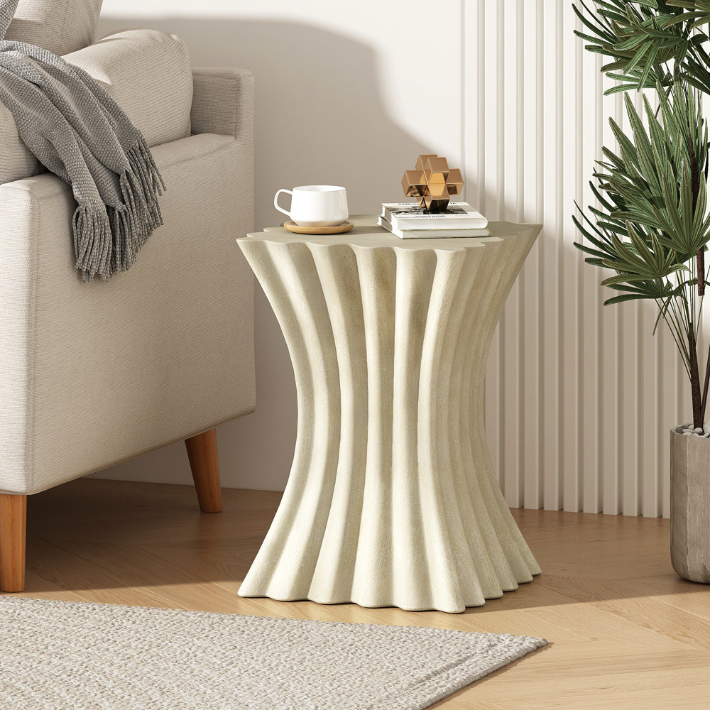 Latitude Run® MGO Archaistic Wavy Side Table - Wayfair Canada