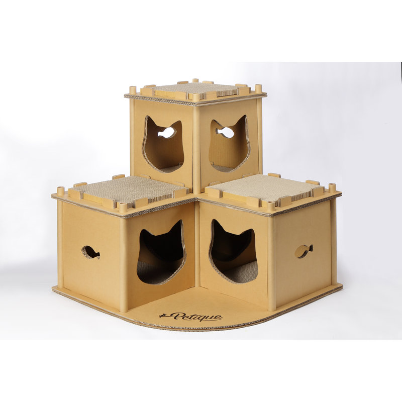 Petique's Feline Fortress Cat House & Reviews | Wayfair