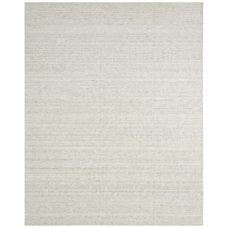 Hokku Designs Luxe Light Grey Wool Area Rug | Wayfair