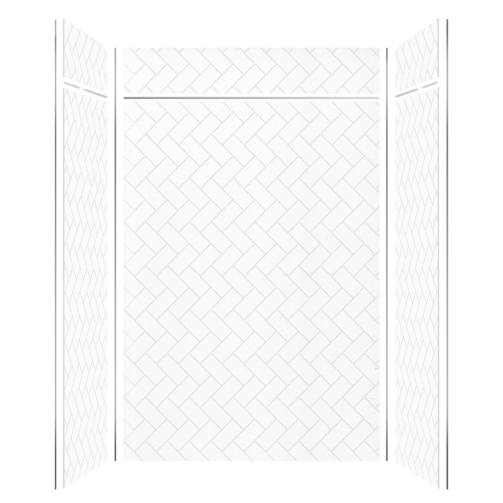Transolid Prodigy 96" H x 36" D Three Panel Shower Wall | Wayfair