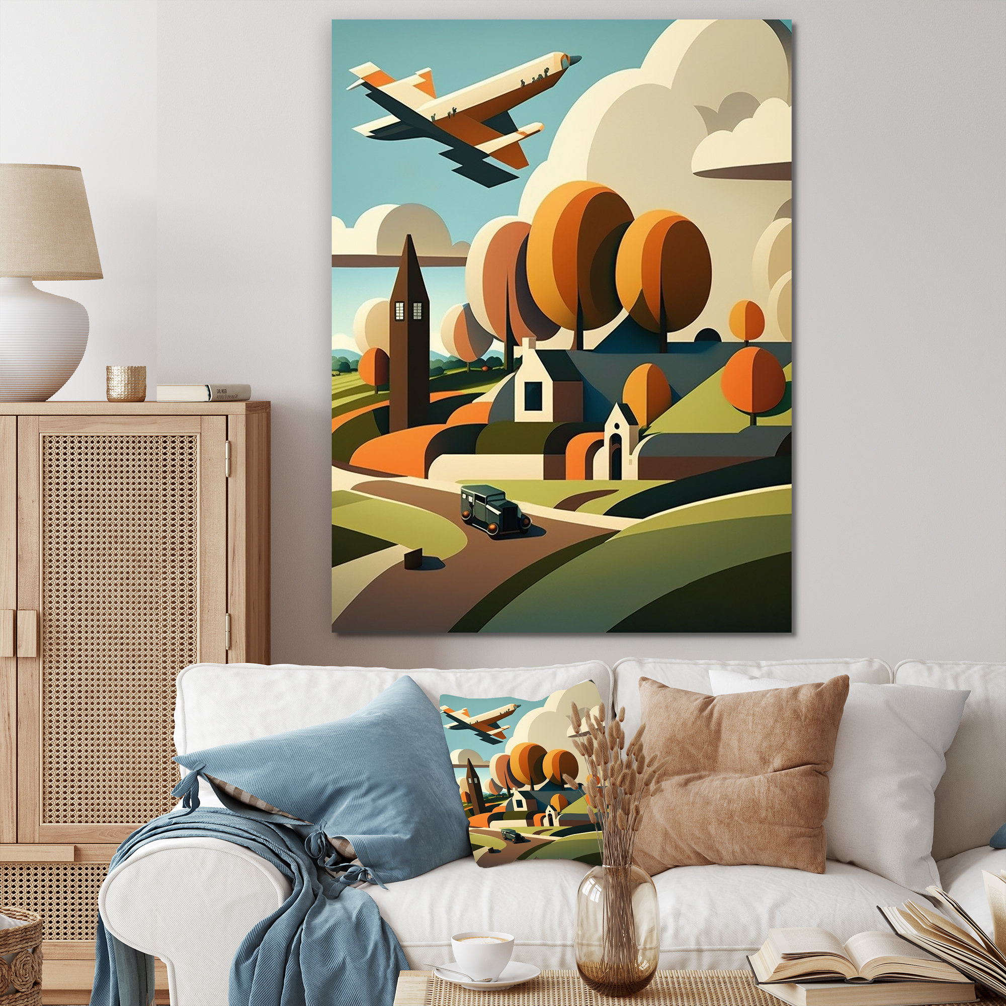 Winston Porter Little Village In Autumn Countryside On Canvas Print ...