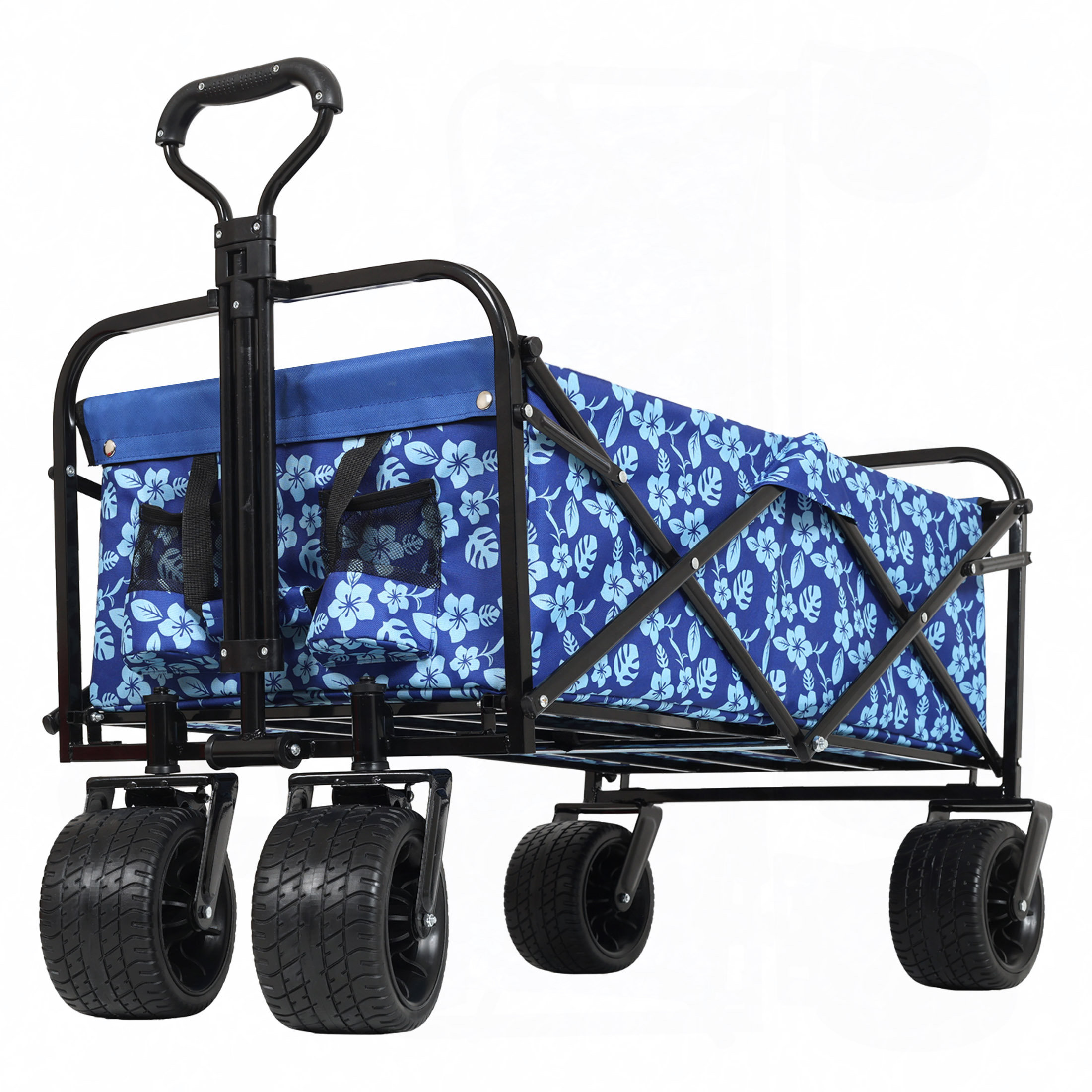 weixunguang 440Lbs Collapsible Foldable Wagon Cart, Beach Wagon Utility ...