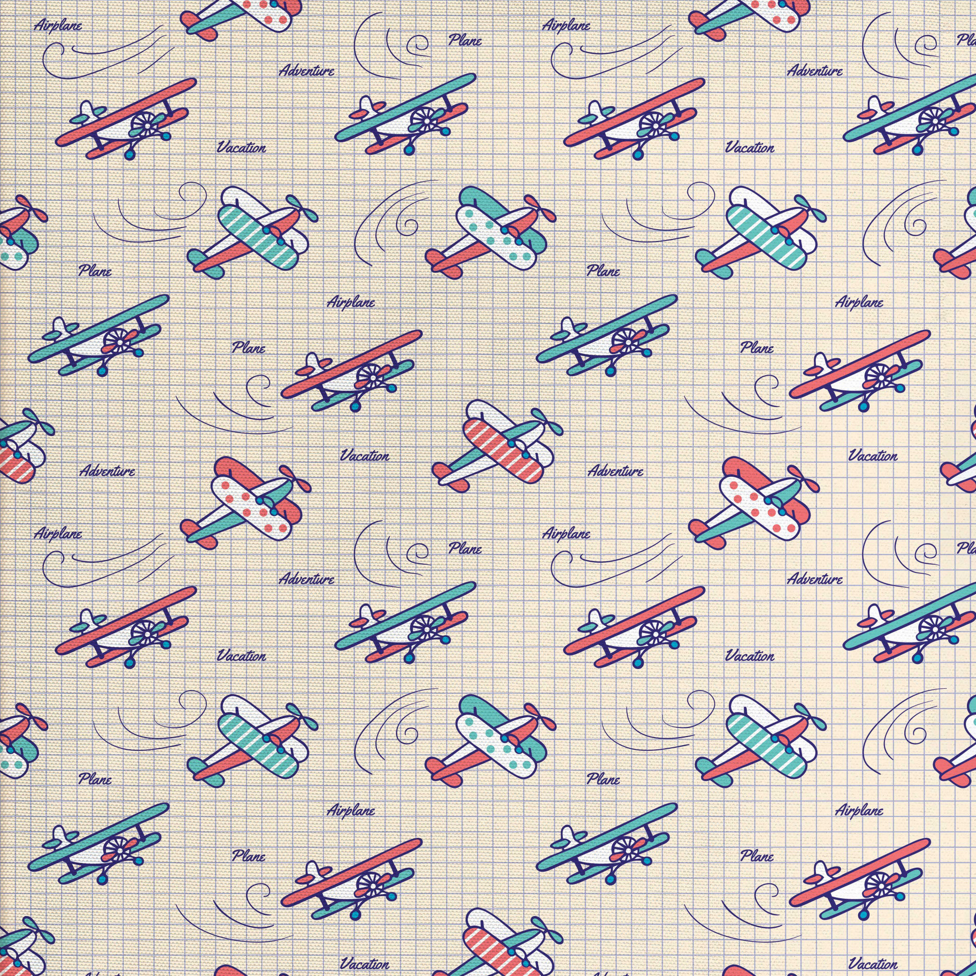 East Urban Home Ambesonne Vintage Airplane Fabric By The Yard ...