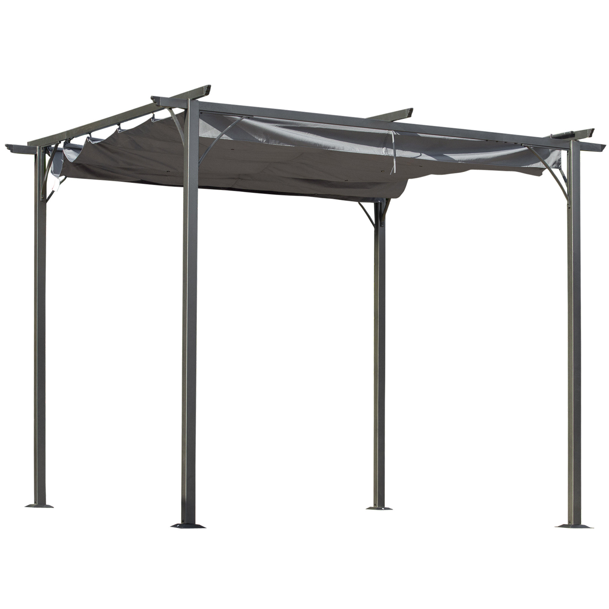Arlmont & Co. Godwin Metal Pergola with Canopy & Reviews | Wayfair