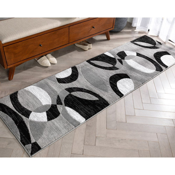 Ebern Designs Bingo Gray Modern Geometric Rug & Reviews | Wayfair