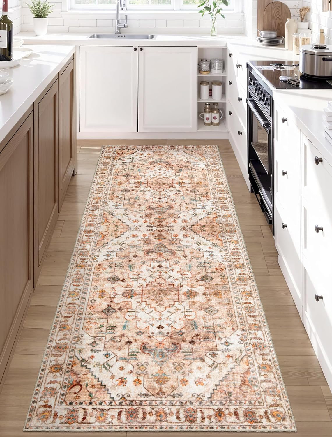 Bungalow Rose Boho Washable Kitchen Rugs Non-Slip | Wayfair