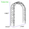 Red Barrel Studio® Metal Garden Arch W74.4" x H98.5" Garden Arbor ...