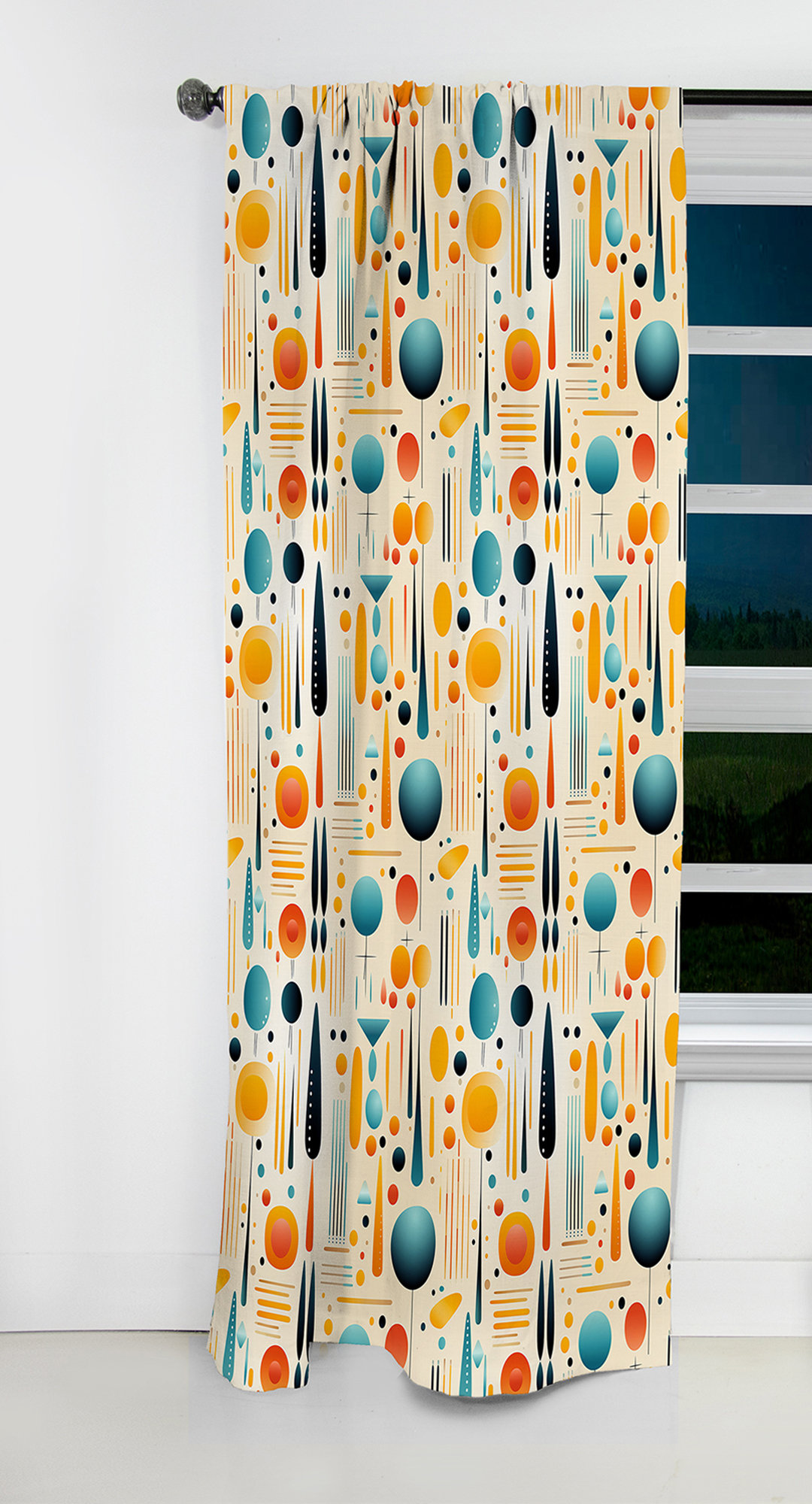 Corrigan Studio® Teonie - Abstract Geometric Blackout Curtain - 1 ...