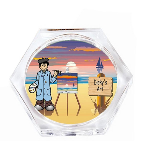 Printed Perfection Personalized Artist - Male Drink Coaster Gift Set (4 ...