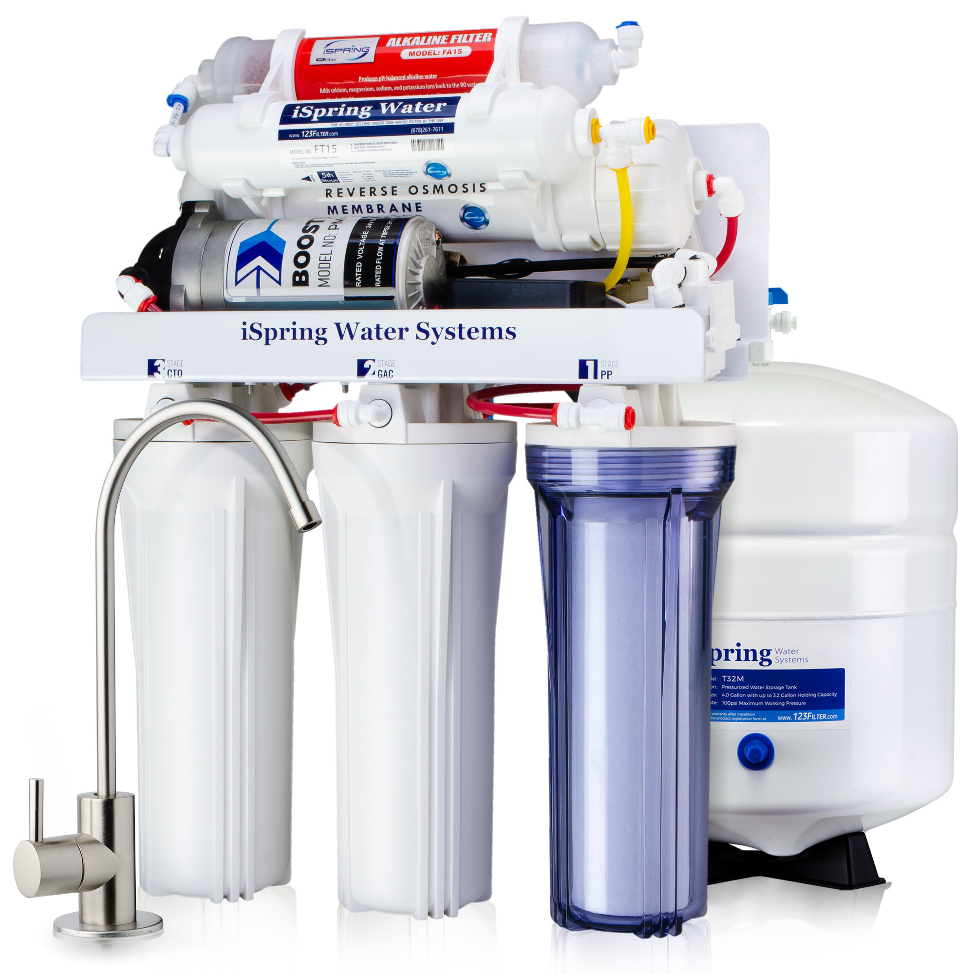 iSpring Water Systems iSpring Under Sink 6-Stage Reverse Osmosis ...