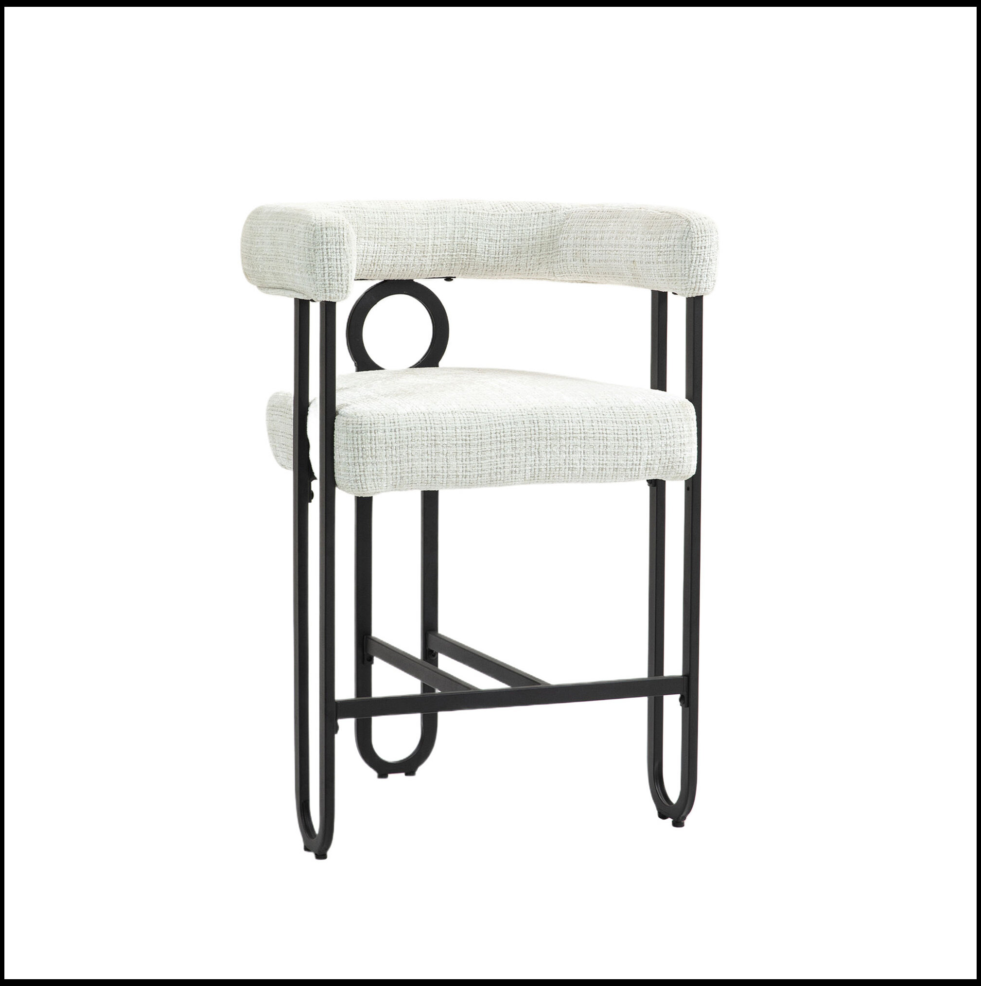 Ebern Designs House Hold Bar Stools, Modern Bar Stool With Back, Black ...