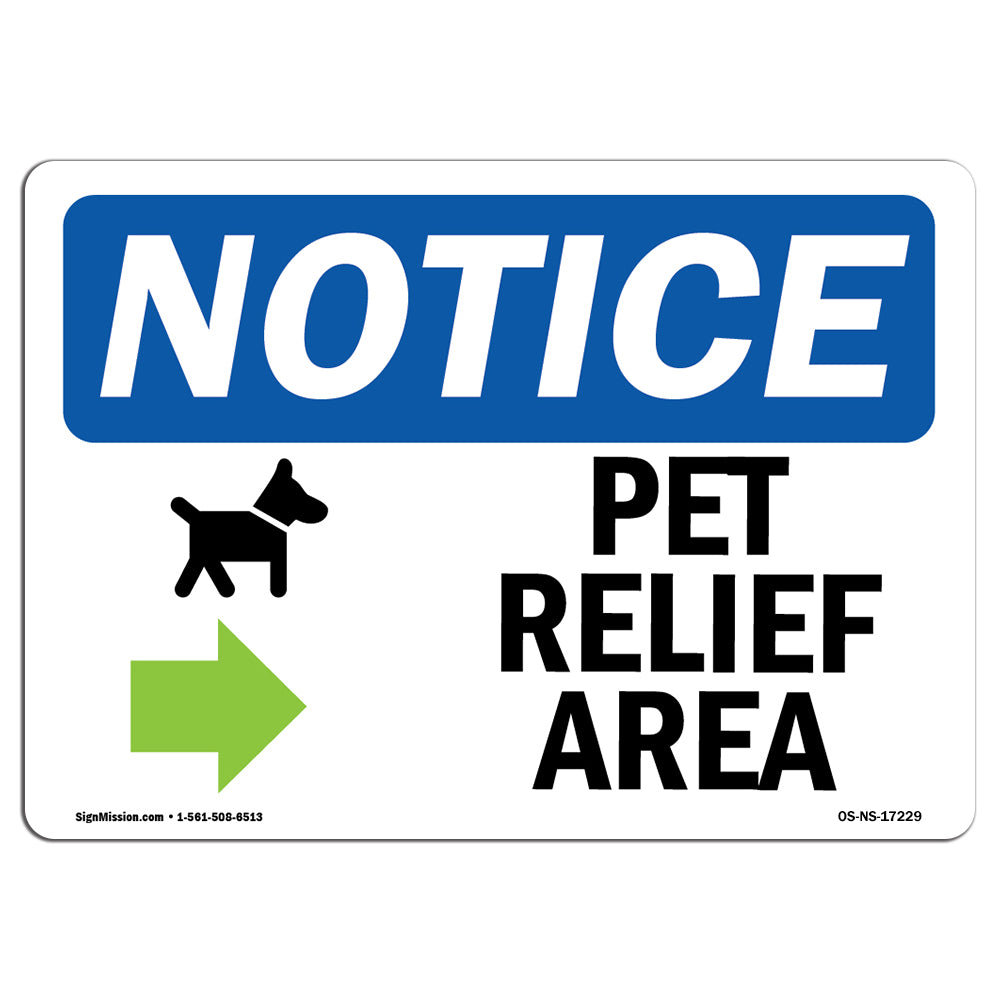 SignMission Pet Relief Area Right Arrow Sign | Wayfair