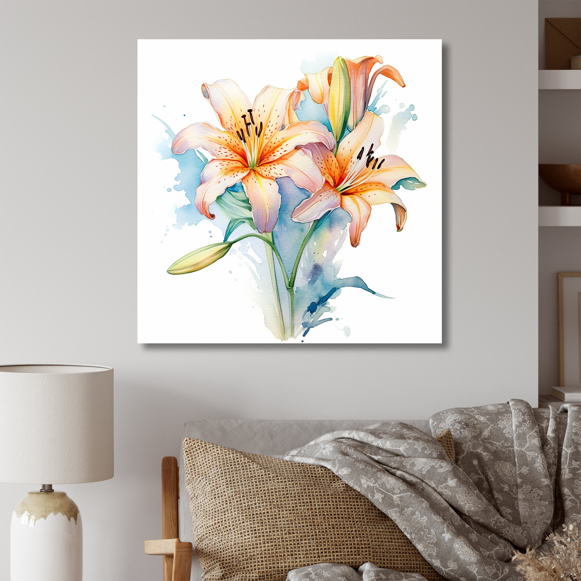 Winston Porter Watercolor Elegant Lily Purity II - Lilies Wall Art ...
