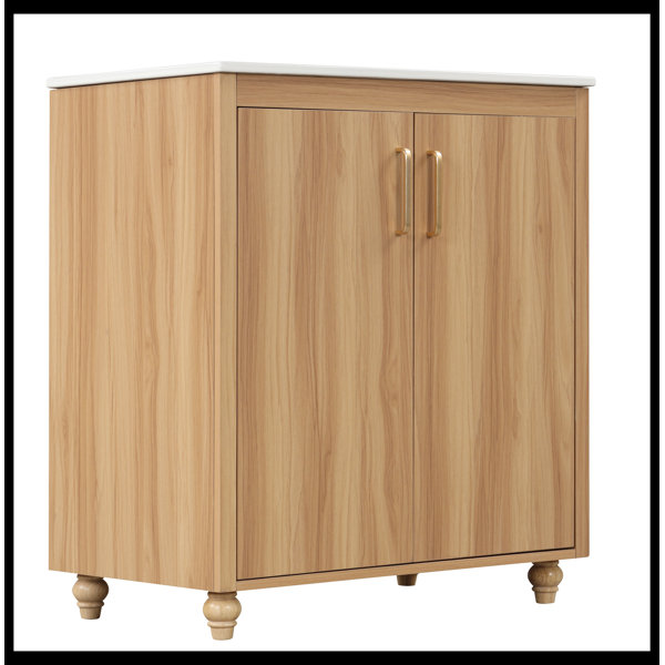 Charlton Home® Meuble-lavabo simple 30 po avec plateau en céramique ...